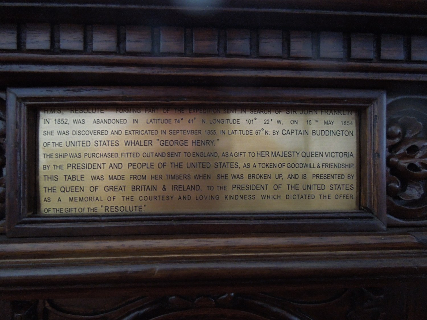 The history of the Resolute Desk – JFK Desk in Canada